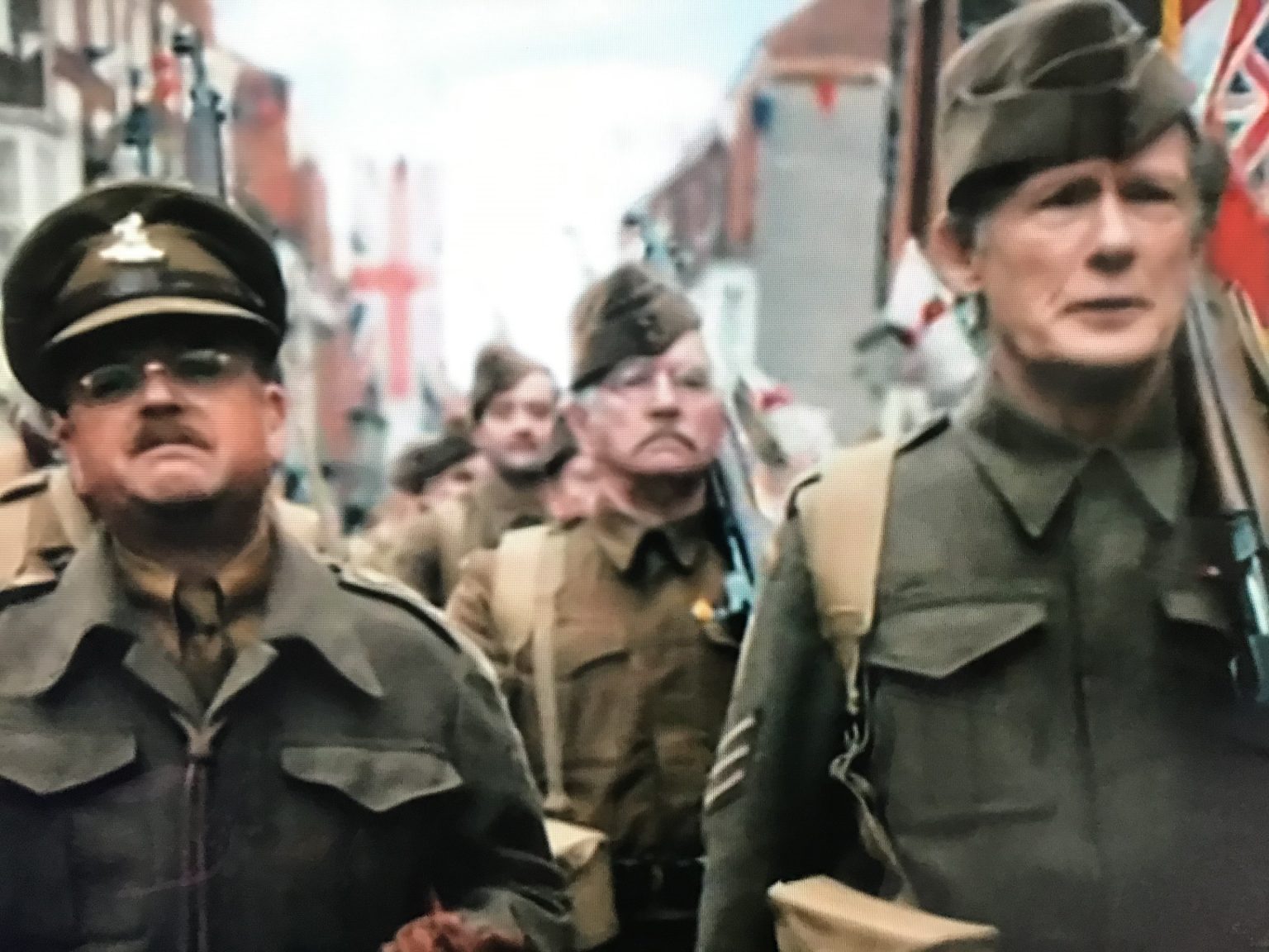 Captain Mainwaring and Sergeant Wilson head the parade through ...