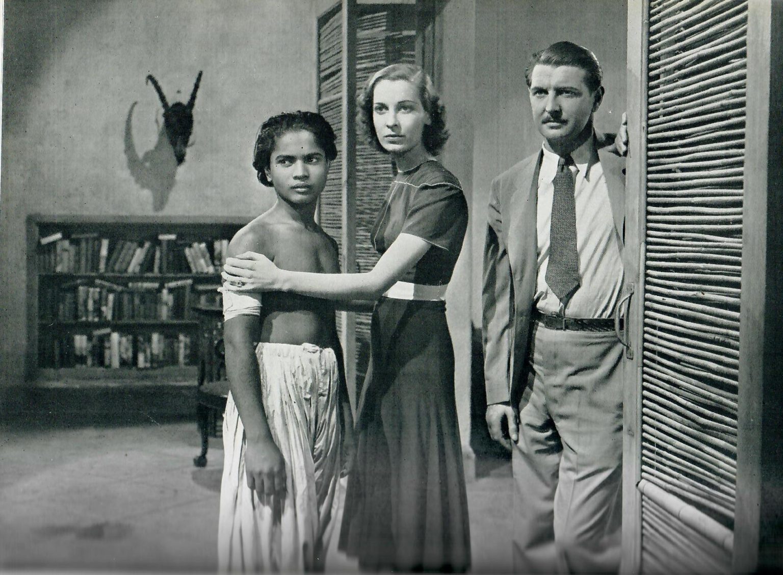 Sabu with Valerie Hobson and Roger Livesey