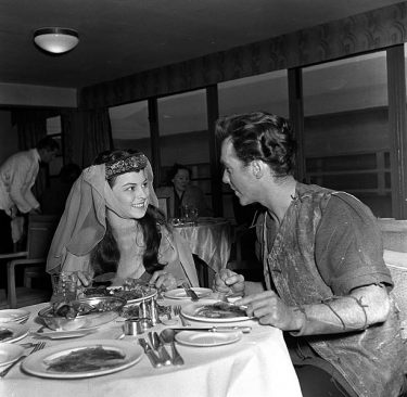 England, 1951, British actress and Joan Rice talks with English film ...