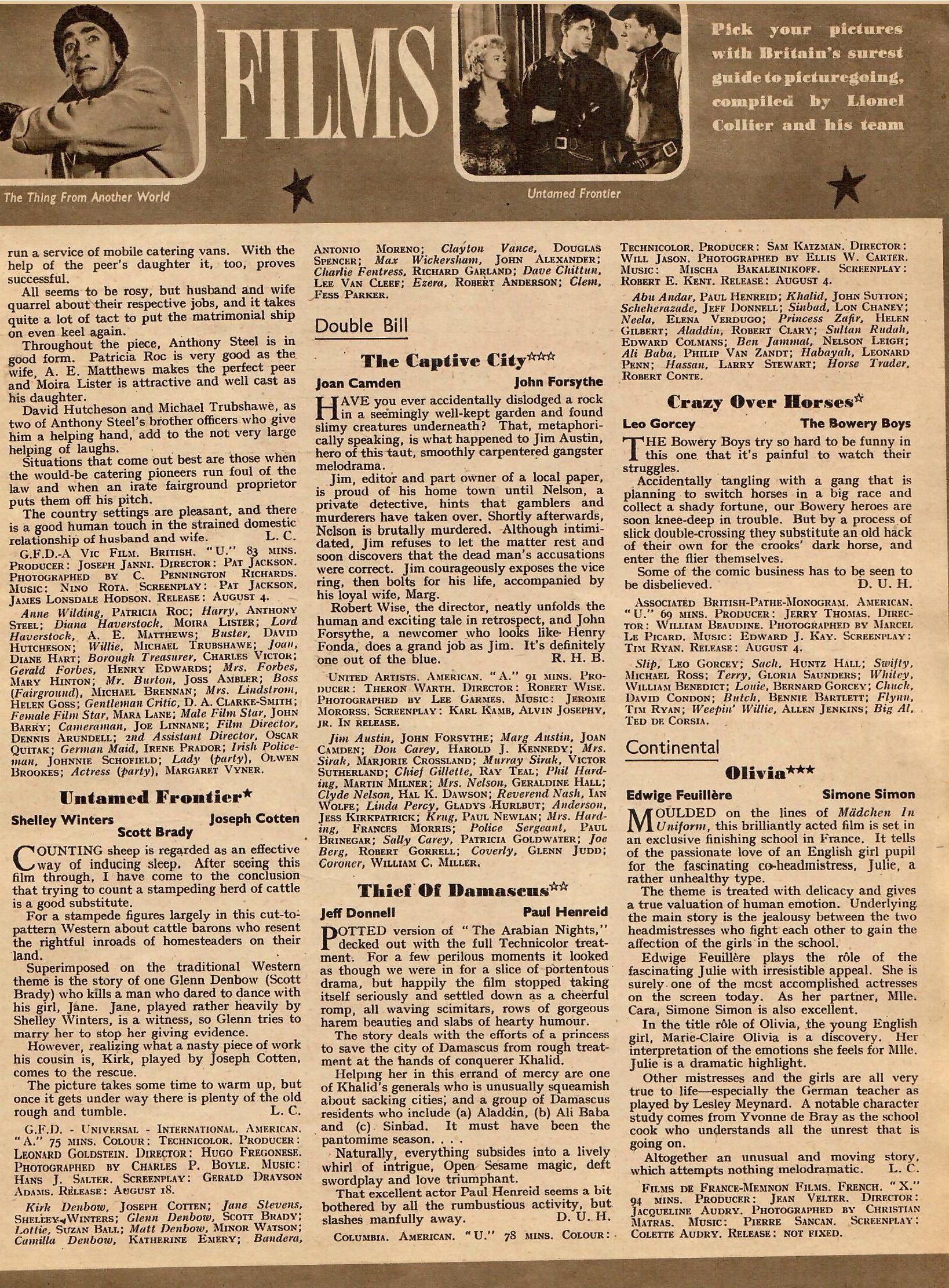 » Blog Archive » New Releases 1952