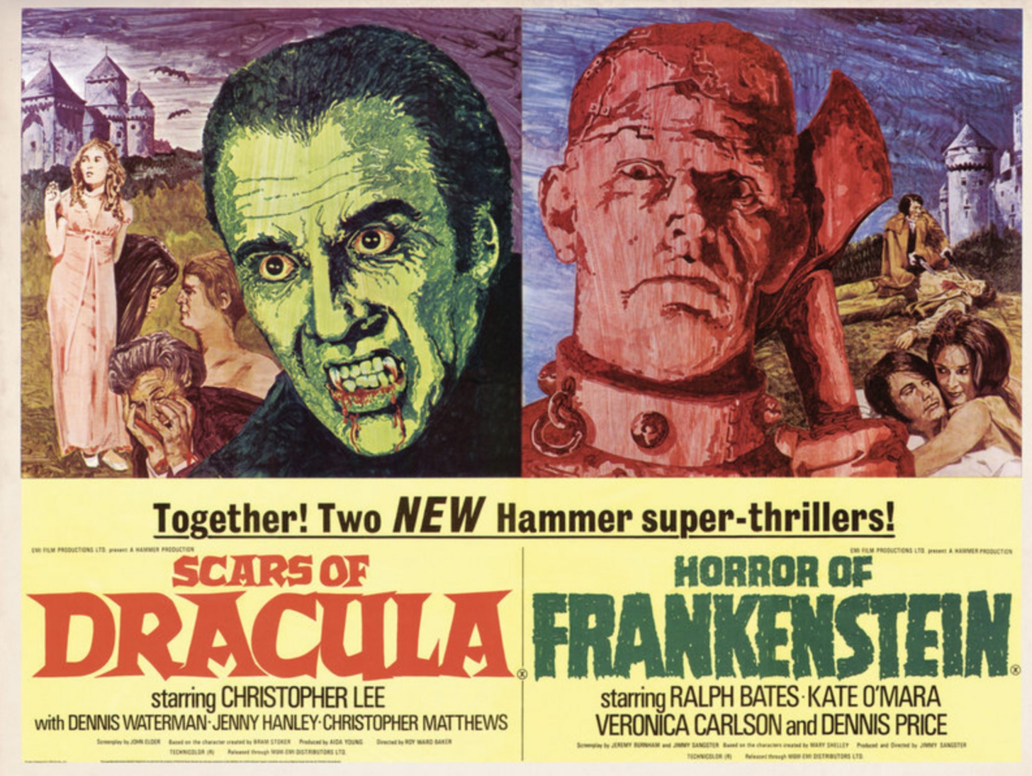 Cinema Double Features ABOVE Two Later ones from Hammer – Still with ...